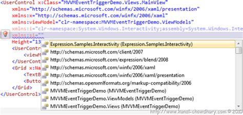 Using Eventtrigger In Xaml For Mvvm No Code Behind Codeproject
