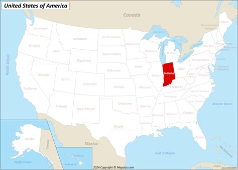 Map Of Indiana State Usa