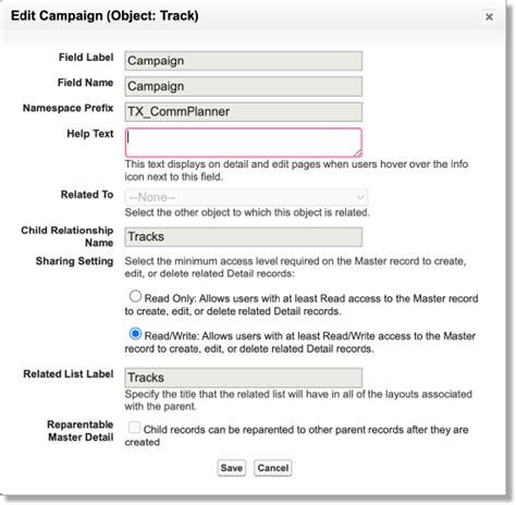 using salesforce schema builder liaison