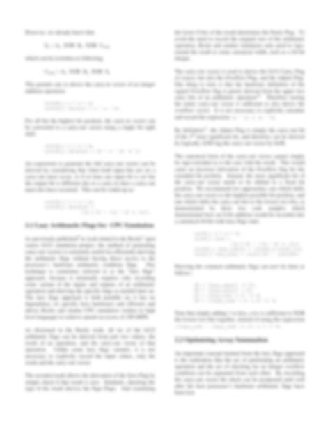 Solution A Proposal For Hardware Assisted Arithmetic Overflow