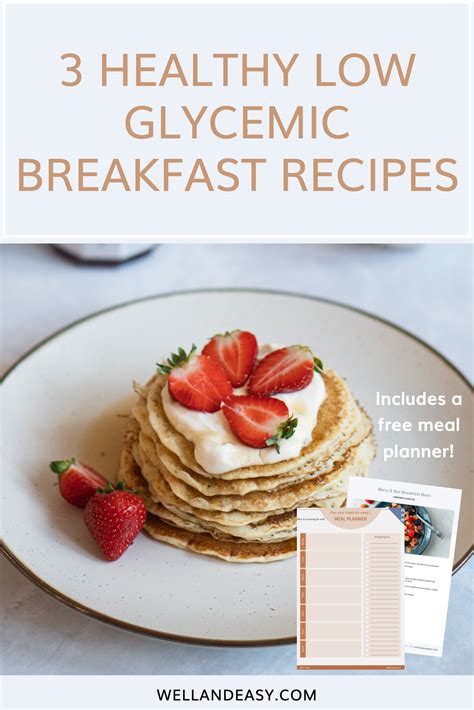 Low Glycemic Breakfast Recipes