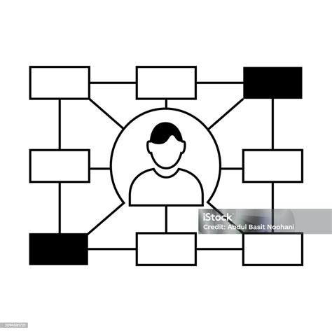Ilustrasi Ikon Organisasi Matriks Struktur Organisasi Matriks Fleksibel
