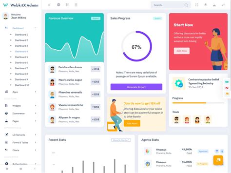 Powerful WebKitX Bootstrap Admin Dashboard Template For Webapps