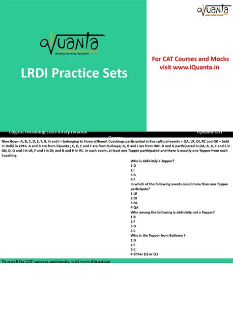 Iquanta Set 6 Pdf Mathematical Logic Formalism Deductive