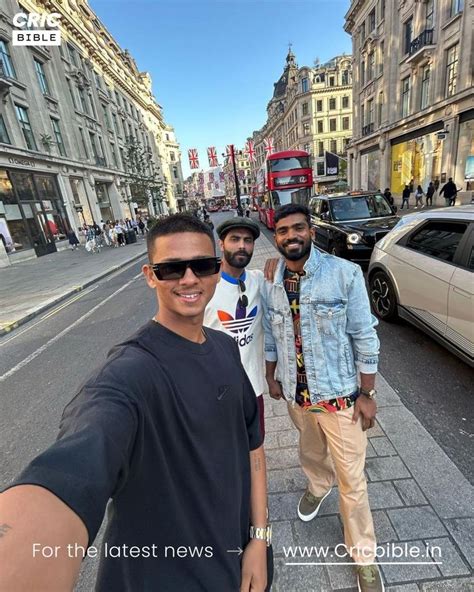 📸 Yashasvi Jaiswal Snaps A Selfie In 🇬🇧 London With Ravindra Jadeja And Ks Bharat 😄🤳 Cricket