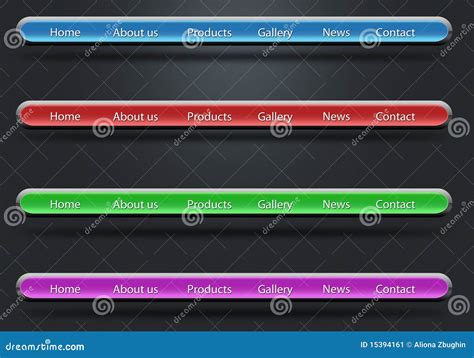 Website Menu Bar Stock Illustration Illustration Of Blue 15394161