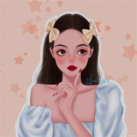 少女头像风格插画设计作品 设计人才灵活用工 设计dna