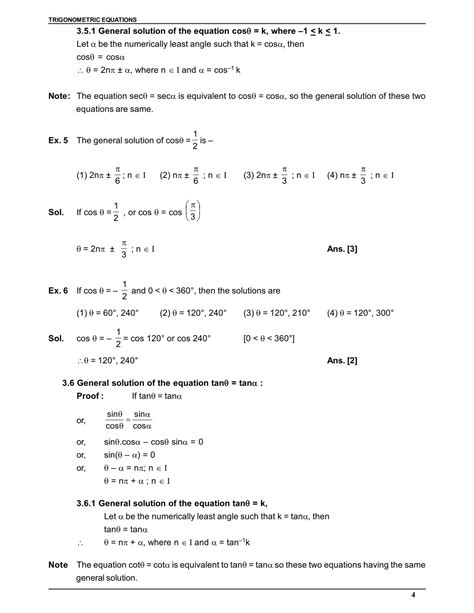 Trigonometry Class 11 Notes Important Questions Iit Jee Esaral