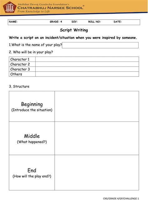 4a Script Writing Online Exercise For Live Worksheets Worksheets