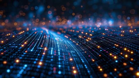 An Abstract Digital Grid With Binary Code Symbolizing The Technology Driven Financial World