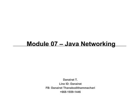 Java Programming 07 Java Networking Ppt