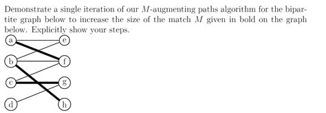 Solved Demonstrate A Single Iteration Of Our M Augmenting