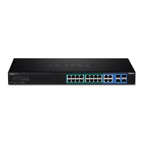 Smart Web Switch x Gigabit PoE x Gigabit SFP W teljesítmény TrendNet TPE WSF