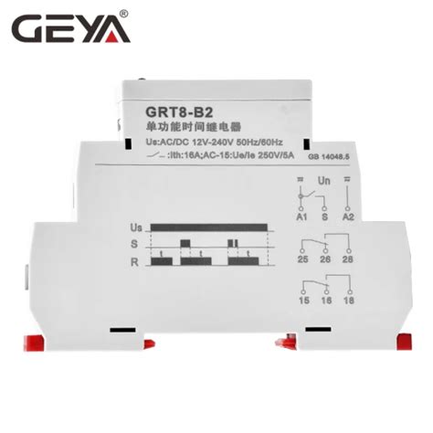 Geya Grt B AC DC V V Electronic Time Relay A AC DC V V DIN Rail Time Delay Relay