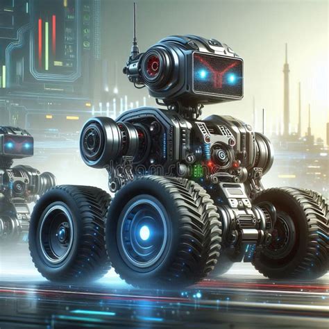 Autonomous Robot Racing Land Robots Designed For Speed Navig Stock