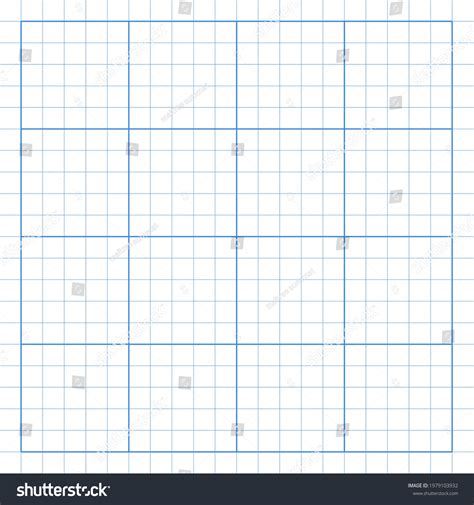 White Graph Paper Blue Lines Square Stock Vector Royalty Free