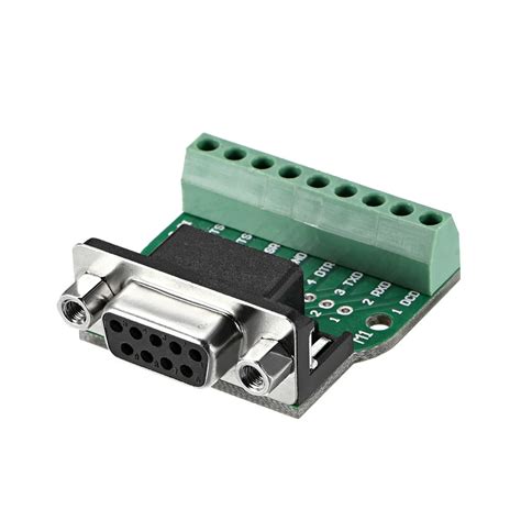 D Sub Db9 Breakout Board Connector 9 Pin 2 Row Female Rs232 Serial Port Solderless Terminal