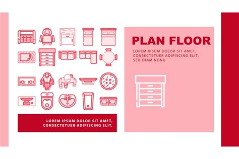 Plan Floor Home Landing Header Vector