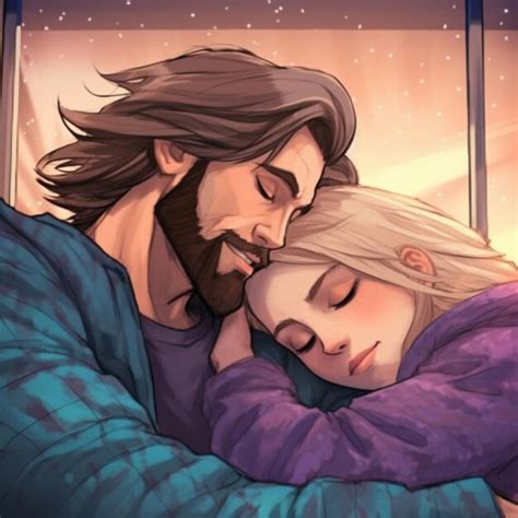 A Close Up Of A Person Hugging A Person On A Bed Generative Ai Premium AI Generated Image