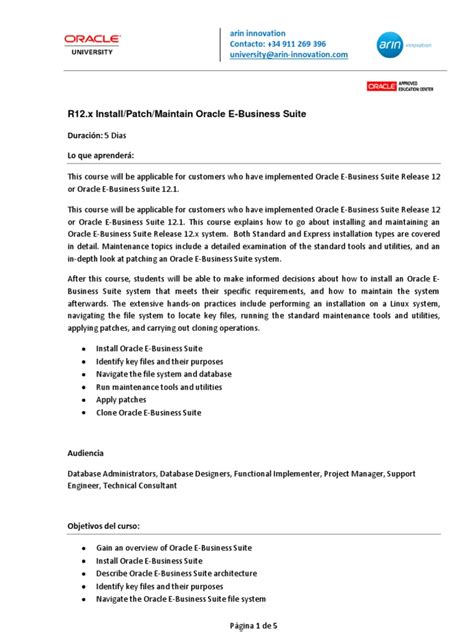 R12x Install Patch Maintain Oracle E Business Suite Arin Pdf