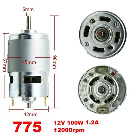 775 795 895 Dc Motor 6000 12000 Rpm High Speed Dc Motors With Ball