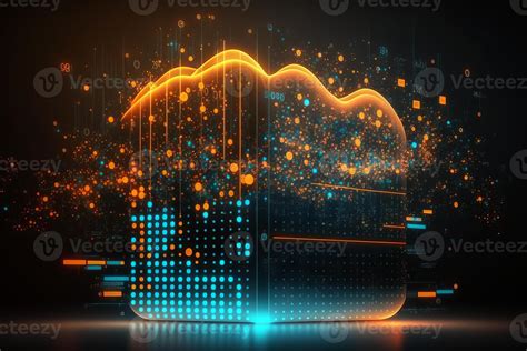Futuristic Big Data Visualization Concept Visual Information