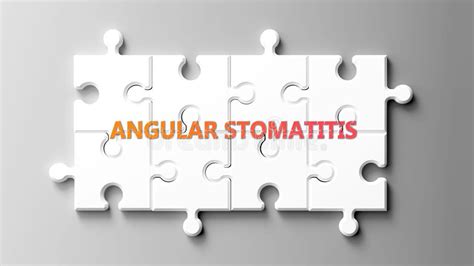 Angular Stomatitis Complex Like A Puzzle Pictured As Word Angular