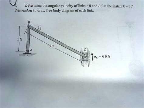 solved determine the angular velocity of links ab and bc at the