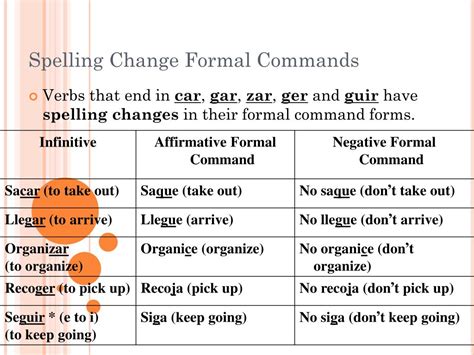 Ppt Formal Commands Powerpoint Presentation Free Download Id 6292159