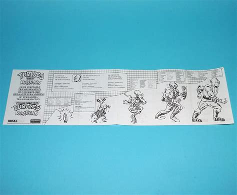 Tmnt Teenage Mutant Ninja Turtles Original Spare Insert Instructions Mutations Euro Hero 1992