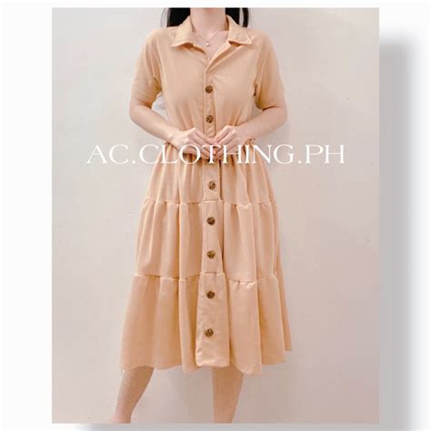 Bhea Polo Midi Layered Dress By Ac Clothing Ph Shopee Philippines