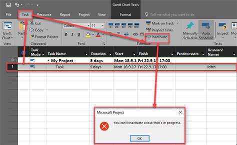 Inactive Tasks And Actuals In MS PROJECT 2016 Nenad Trajkovski