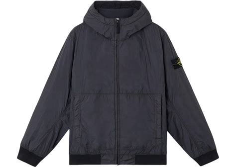 Stone Island 4100013 Crinkle Reps Ny Recycled Nylon Jacket Ink Blue Men