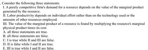 solved ﻿consider the following three statements i a