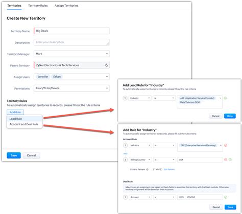 Using Territories Online Help Zoho Crm