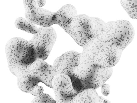 premium photo black and white 3d metaball particles melting into