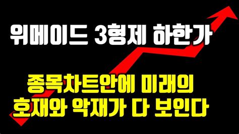 위메이드 위메이드맥스 위메이드플레이 하한가 차트분석 어느종목이건 차트의 흐름을 보면 그 회사의 운명이 보인다