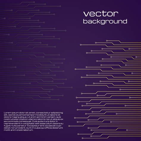 Abstract Technological Purple Background With Elements Of The Microchip Circuit Board