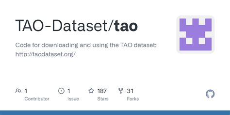 Github Tao Datasettao Code For Downloading And Using The Tao