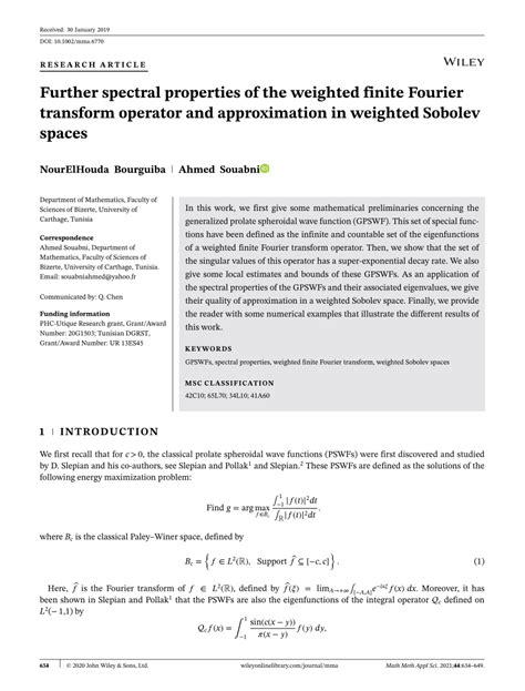 Further Spectral Properties Of The Weighted Finite Fourier Transform