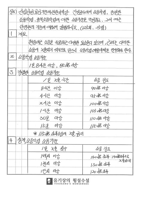 문4 산업안전보건기준에관한규칙 상 건설공사에서 소음작업 강렬한 소음작업 충격소음작업에 대한 소음기준을 작성화고 그에 따른 안전관리 기준에 대하여 설명하시오125회