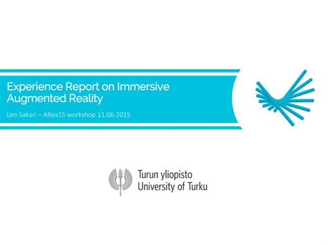 pdf experience report on immersive augmented realitytrc utu fi 06