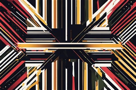 Abstract Geometric Background A Composition Of Different Colors Lines