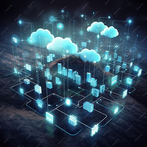 Premium Photo Cloud Computing And Internet Of Things Concepts