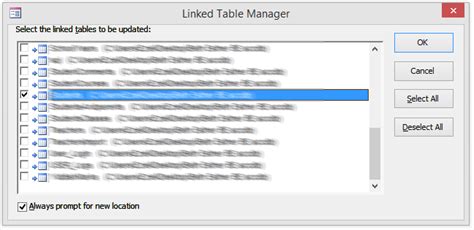 Database Relink Access Table Stack Overflow
