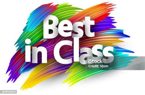 흰색 위에 다채로운 스펙트럼 페인트 브러시 스트로크가 있는 동급 최고의 종이 단어 기호 1위에 대한 스톡 벡터 아트 및 기타 이미지 1위 Best Single