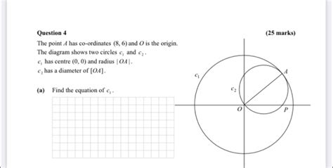 Solved Question 4 The Point 4 Has Co Ordinates 8 6 And O Is The