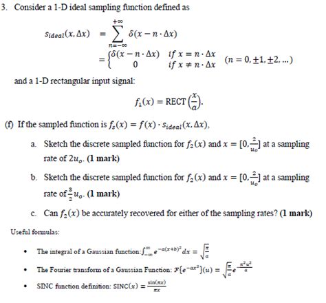 Solved Consider A D Ideal Sampling Function Defined As Chegg