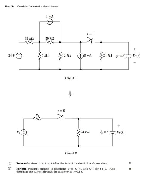 Solved Part B Consider The Circuits Shown Below Circuit Chegg Com