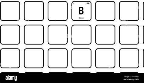 Boron B Periodic Table Element With Name Symbol Atomic Number And